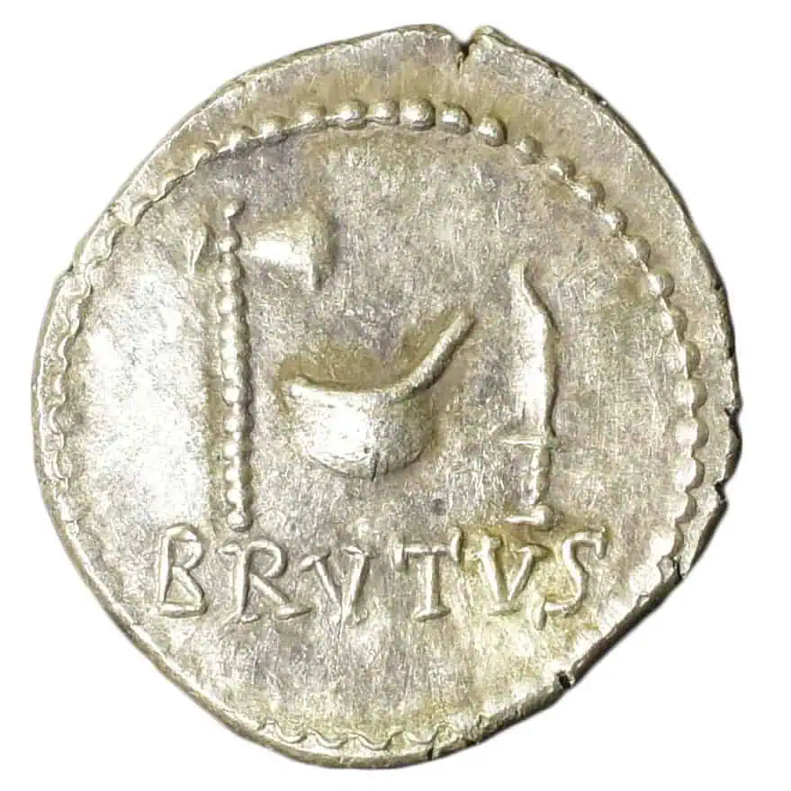 Brutus Hand-Struck Solid Silver Coin Replica – Imperatorial AR Denarius ...